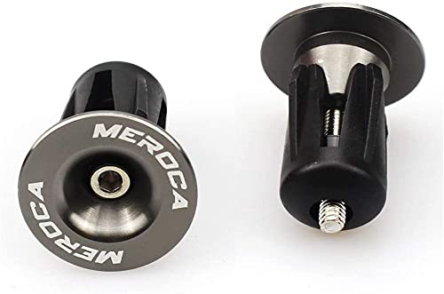 RANOKI Bar End Plugs Aluminum 1 Pairs for Most Bicycle Road Bike Mountain Bike MTB, BMX Bar Ends Handlebar (Rainbow)