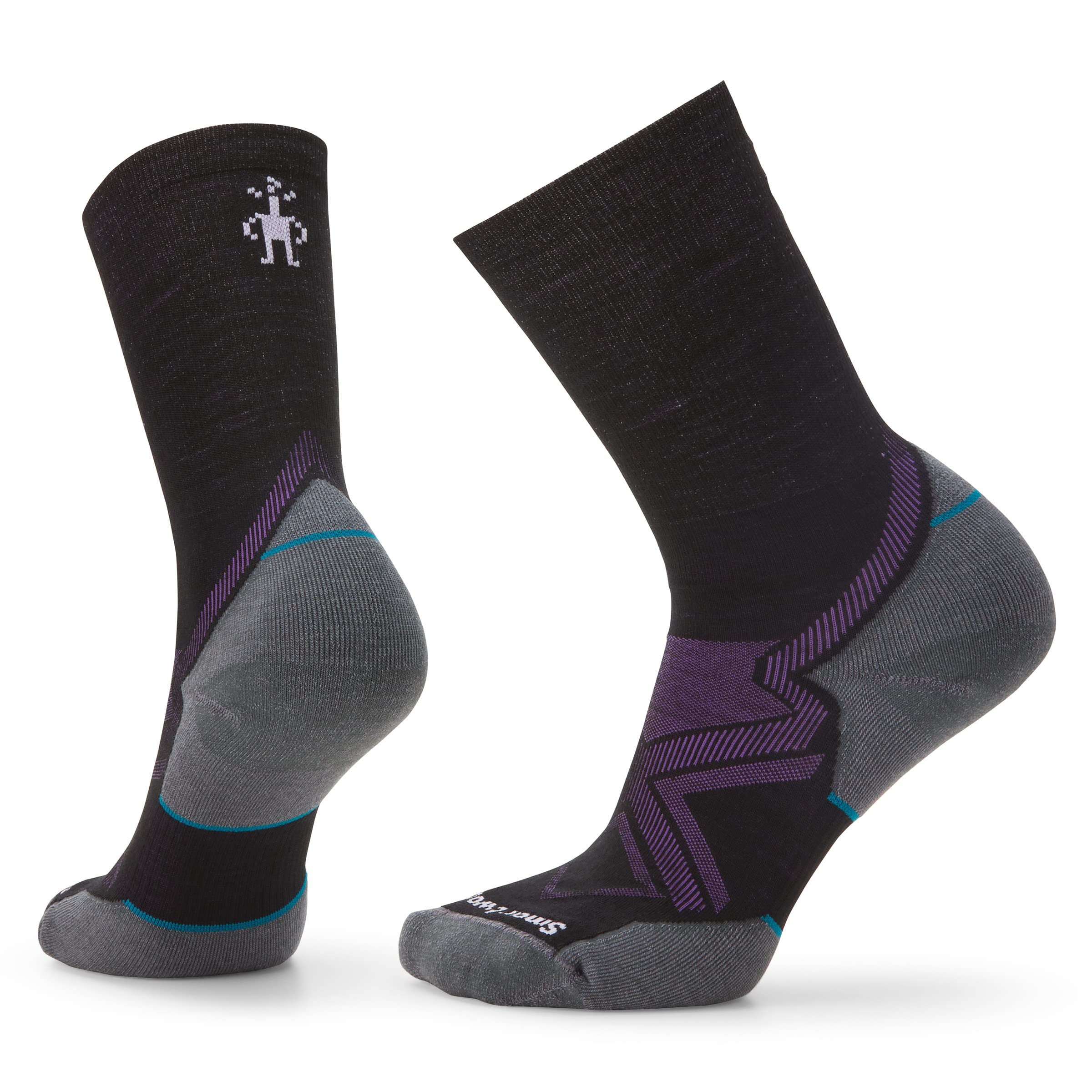 Smartwool Women's Run Targeted Cushion Merino Wool Cold Weather Crew Socks Winter Moss, Large