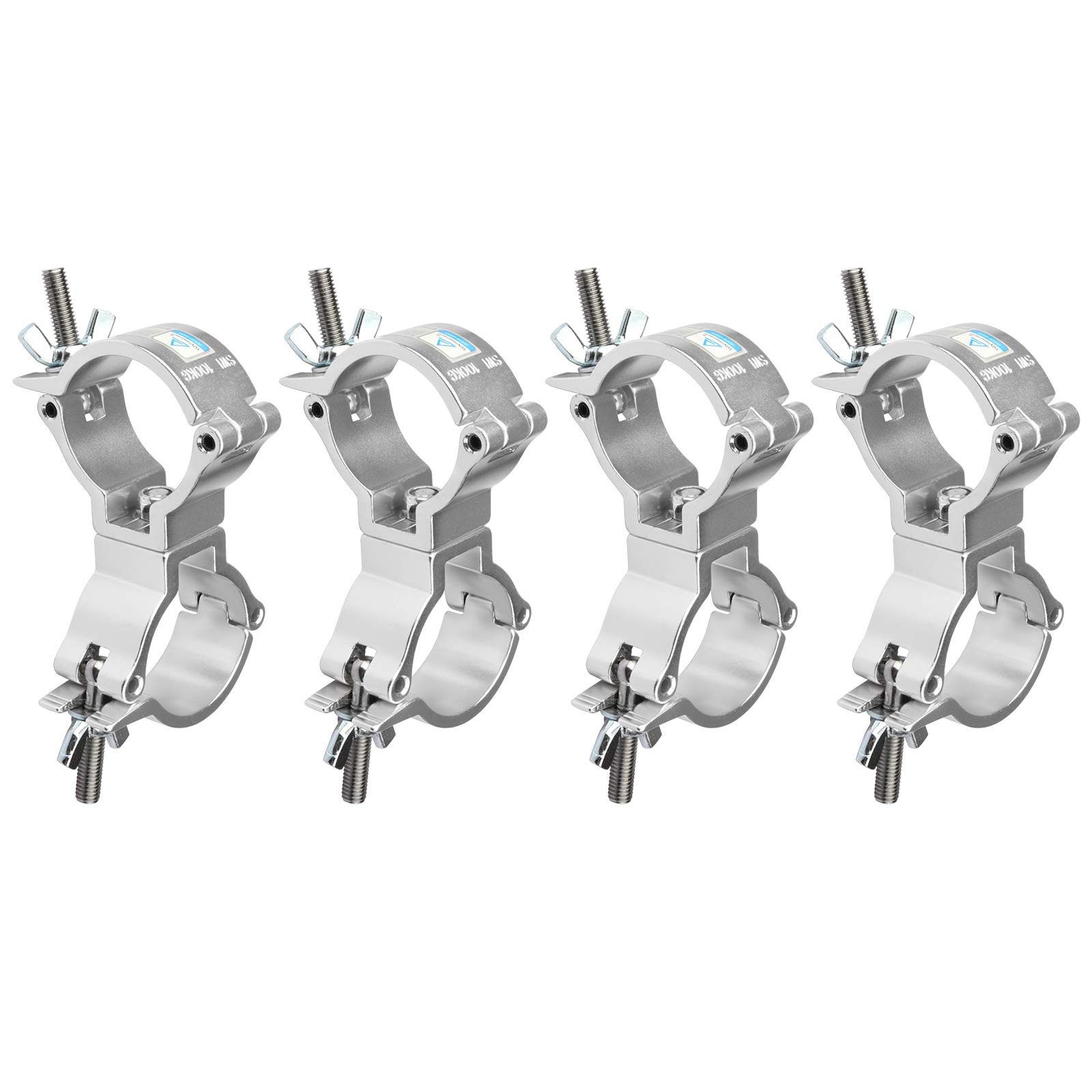 Lighting Truss Swivel Coupler DJ Light Clamps 2 Inch Aluminum Alloy Max Load 220 LBs for 1.88-2 Inch Pipe 4 Pack