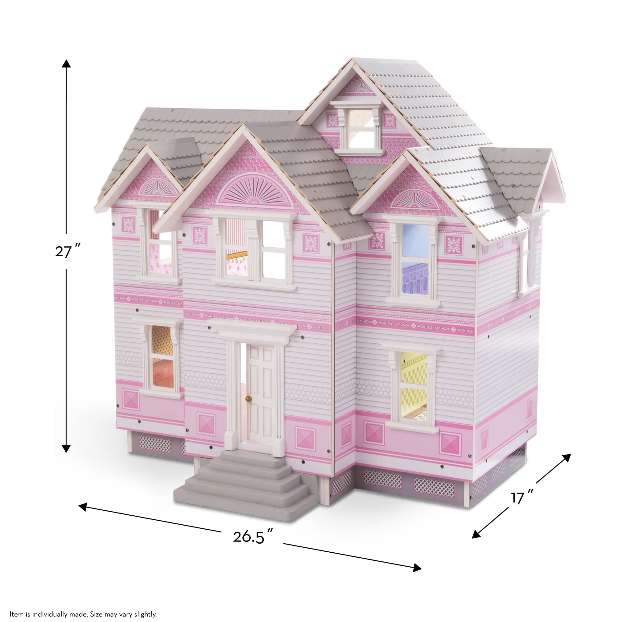 Melissa & Doug Classic Heirloom Victorian Wooden Dollhouse [White]