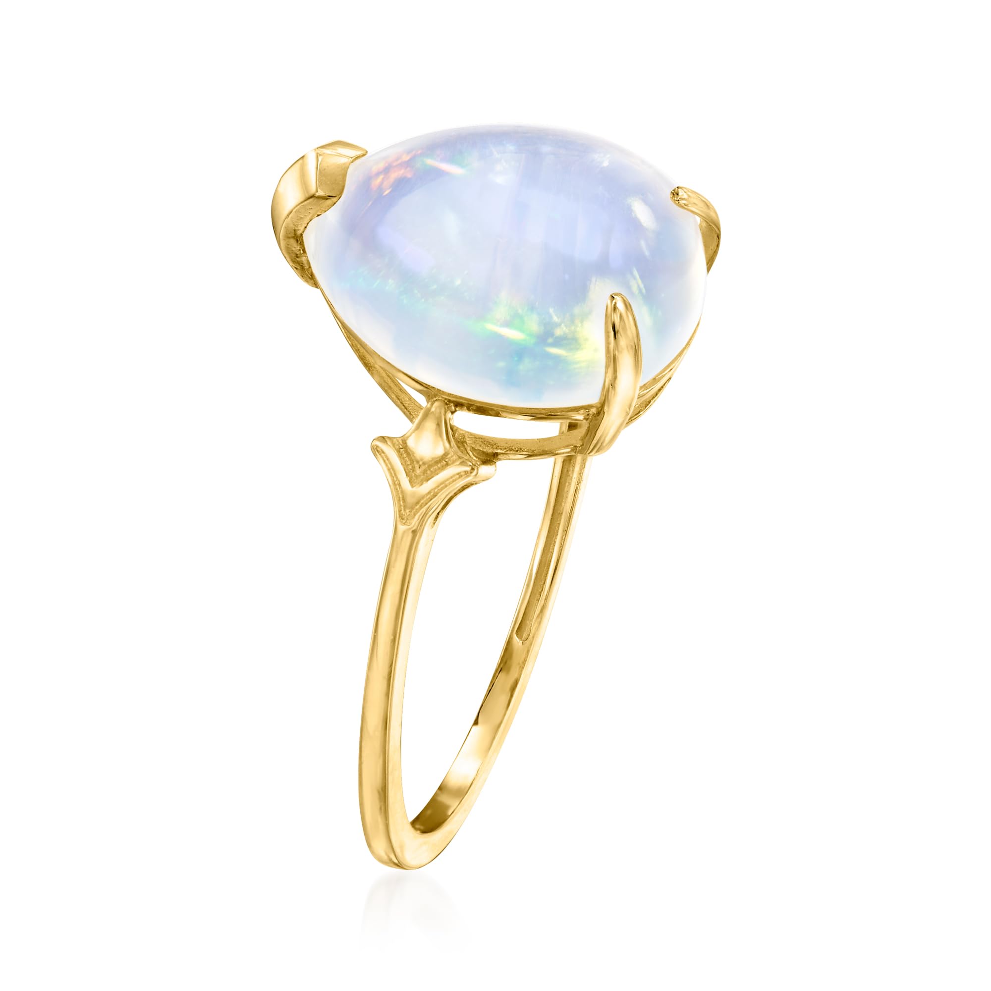 Ross-Simons Ethiopian Opal Fleur-De-Lis Ring in 14kt Yellow Gold. Size 9