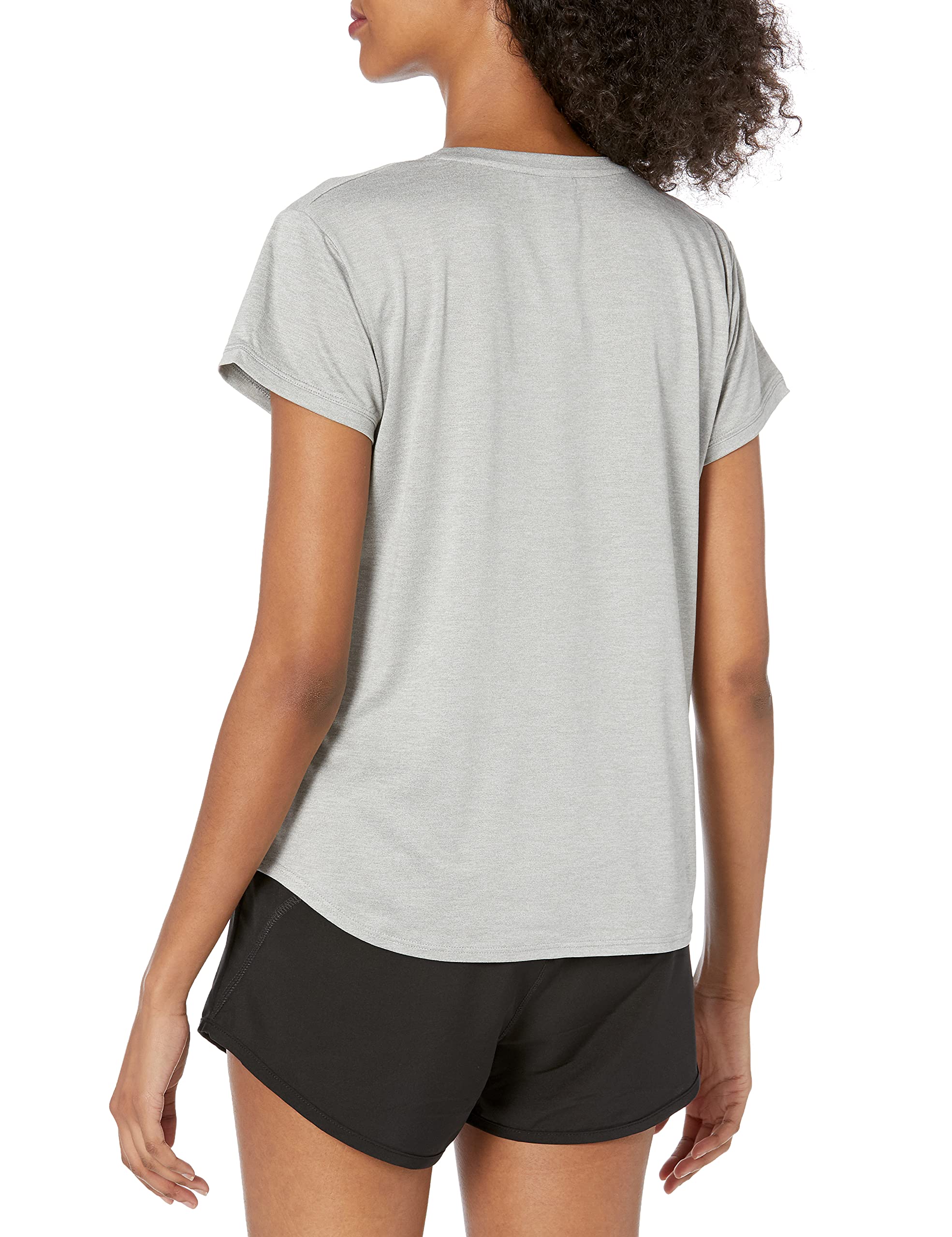 New Balance Women's Sport Core Heather Short Sleeve, Athletic Grey , Small