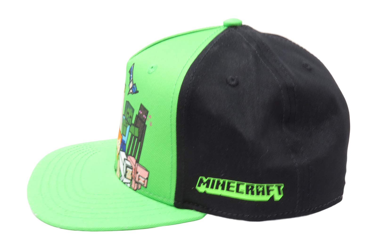 Minecraft Group Action Boys Snapback Hat Cap New Licensed Black