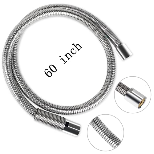 XIUBE, Commercial Pre Rinse Sprayer Hose Replacement Kit for Kitchen Dish Sink Faucet, 60 Inch Flexible Stainless Commercial Pre Rinse Kitchen Faucet Hose Parts