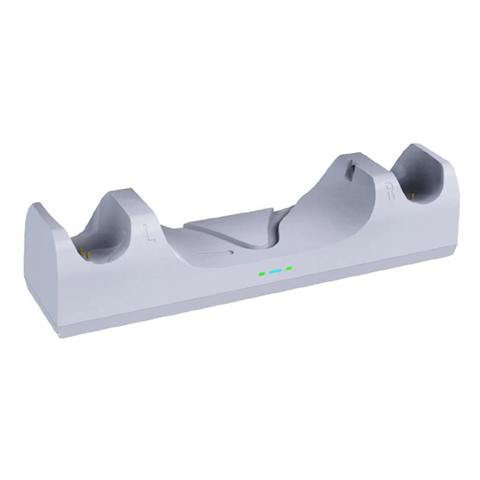 SamFansar Charging Stand Quick Charging Rechargeable Battery VR Controller and Headset Charging Dock for Oculus Quest 2 VR Grey & White