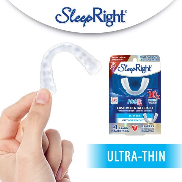 SleepRight ProRX Dental Guard, Ultra-Thin, Custom-Fit, Durable for Teeth Grinding, Comfortable for Sleeping (New Version)