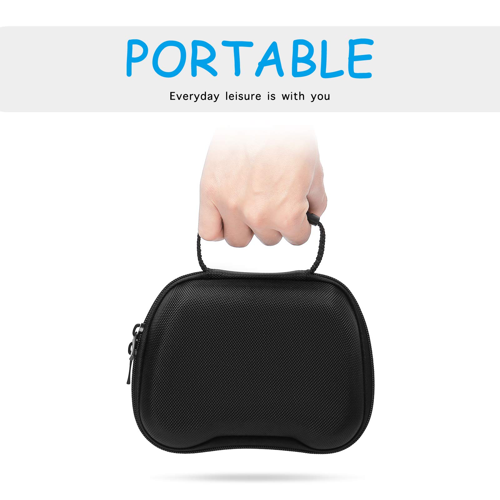 MOSISO EVA Hard Case Compatible with PS5 Wireless Controller, Carrying Storage Bag Game Controller Protective Pouch Organizer with Mesh Pocket Inside, Black