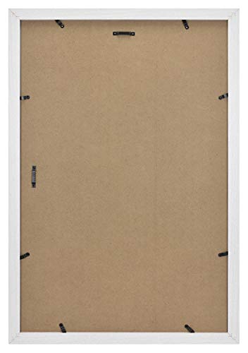 MCS Studio Gallery 16x24 Poster Frame White Woodgrain, Vertical & Horizontal Wall Hanging Large Picture Frame for Photos, Posters & Art Prints (2-Pack)