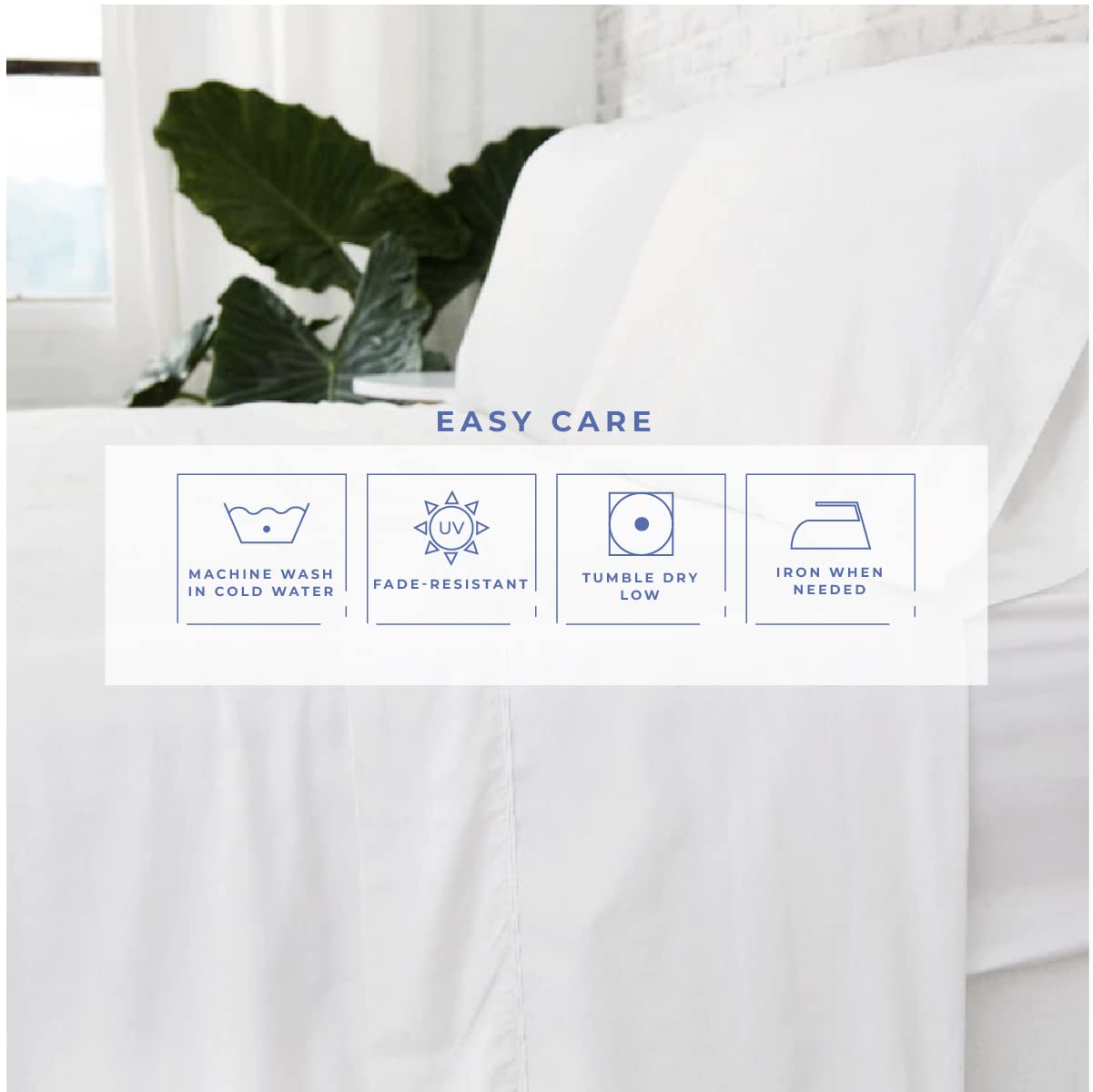 Kotton Culture 1000 Thread Count Sheet Set 4 Piece 100% Egyptian Cotton Luxurious Breathable Soft Cooling Cotton Sheets with Deep Pocket Snug Fit Smooth Sateen Weave (White, King)