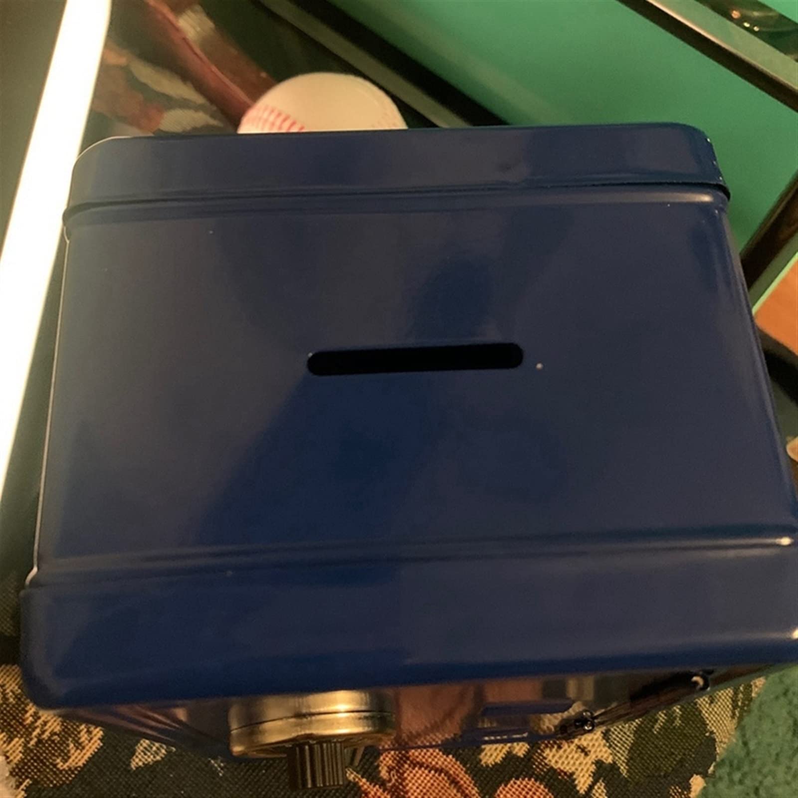 RORUN Small Safe Safe Box Organizer Iron Table Decorative Box Piggy Bank Metal Mini Cabinet Storage Box for Money Box