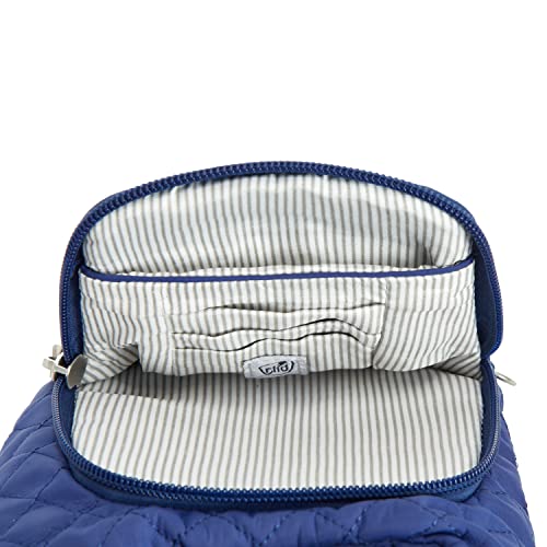 Travelon Anti-Theft Boho Insulated Water Bottle Tote, Lush Blue