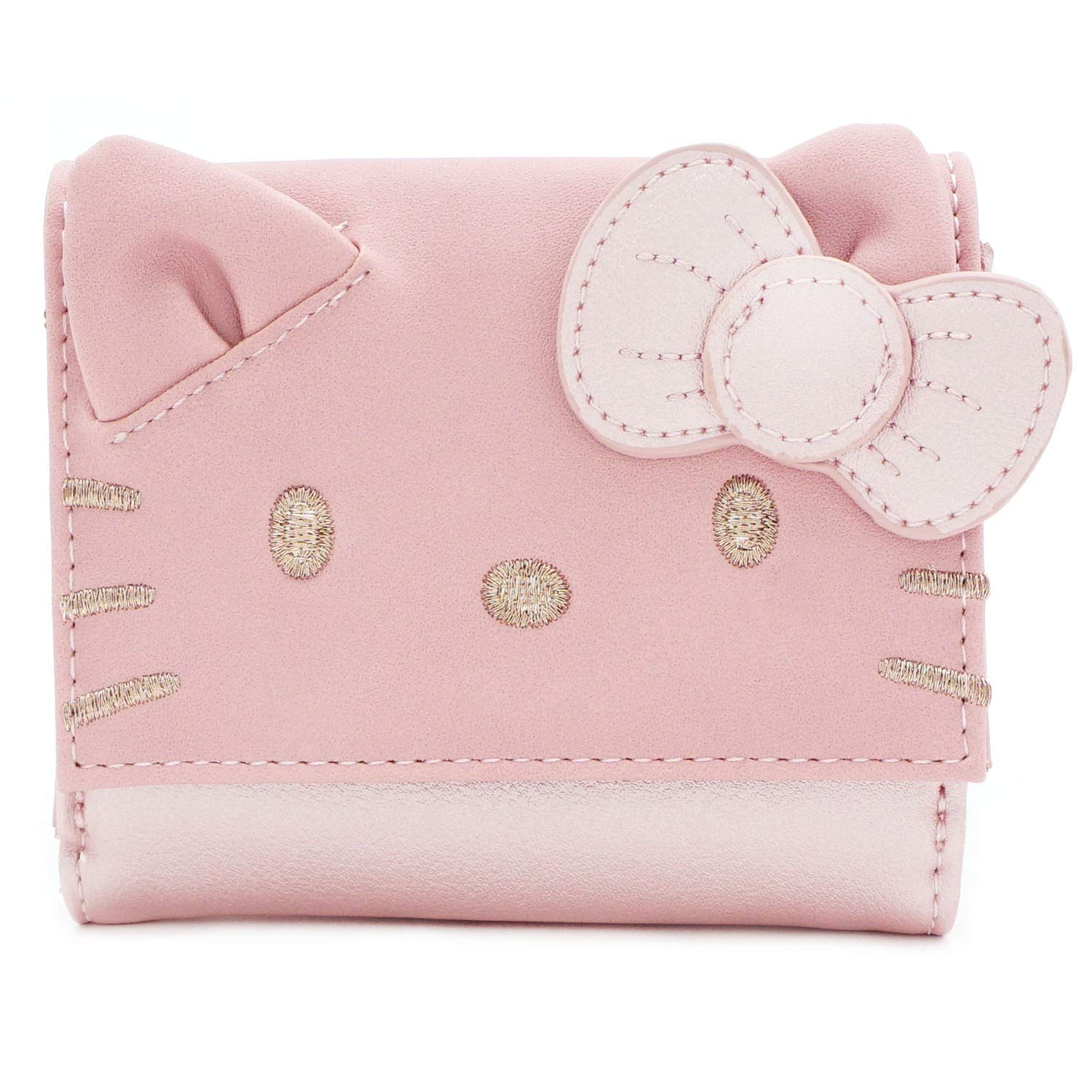 Loungefly x Sanrio Hello Kitty Face Metallic Mini Wallet (Pink, One Size)