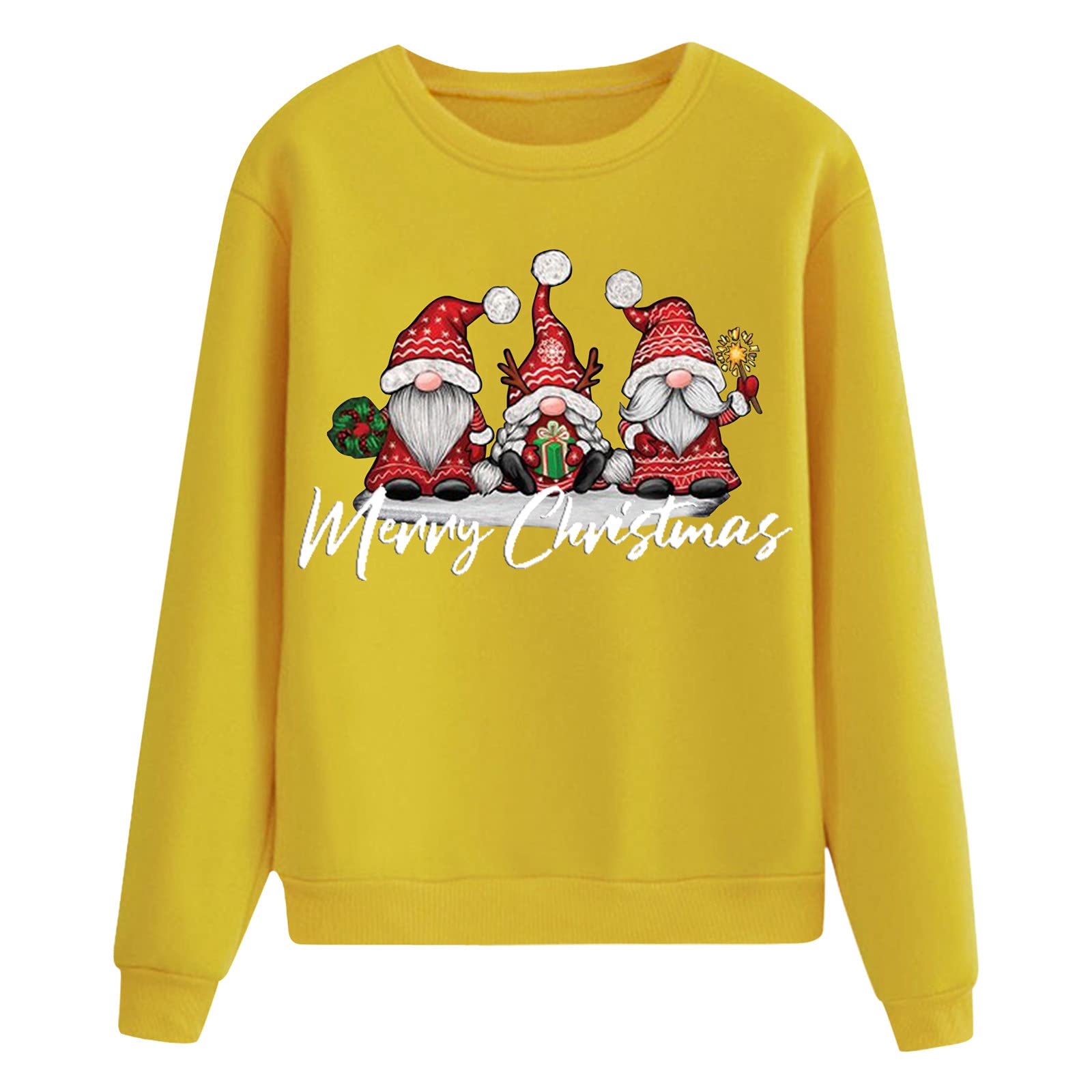 Tunic For Women 2022 Round Neck Pullover Shirts Large Size Slouchy Sweatshirt Relaxed Fit Workout Tops Fall Sweatshirt Yellow