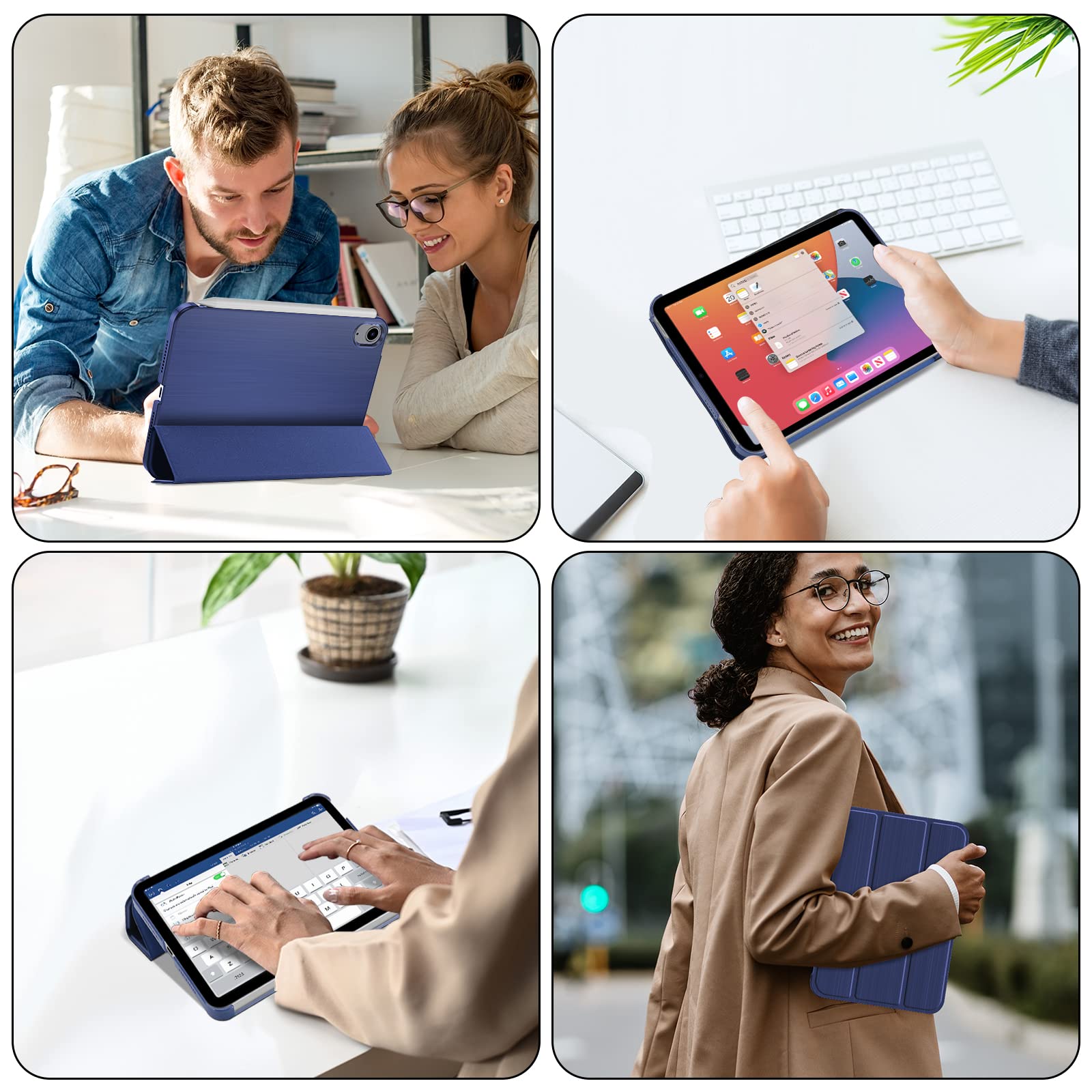 ProCase Smart Case for iPad Mini 6 8.3 Inch 2021 iPad Mini 6th Generation Case, Hard Back Cover Cases for 2021 iPad Mini 8.3" 6th Gen A2567 A2568 A2569 -Darkblue