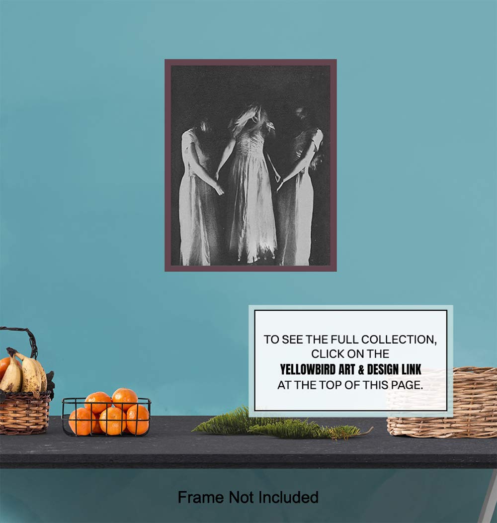 Witch Decor - Wicca Wall Decor - Pagan Gifts - Paganism - Witches Coven - Witchcraft Wiccan Supplies - Gothic Wall Art Poster - Scary Creepy Goth Room Decor Picture - Satanic Black Magic