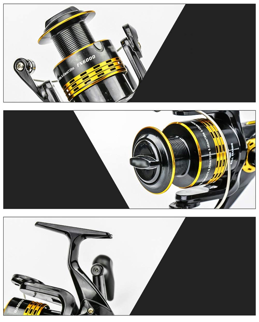 LLJPYX7L Fishing Reel, Lightweight Design, can Purchase Multiple Quantities, 4.9:1 Gear Ratio, Interchangeable Left and Right Handles, Light Rocker Design (Color : Two Reel)
