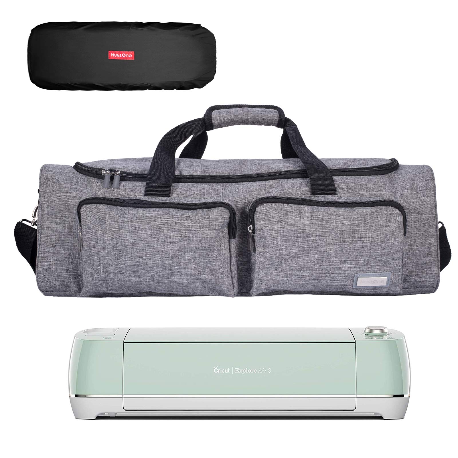 NestOne Carrying case and dust Cover for Cricut Maker, Explore air 2, Silhouette Cameo 4 and Accessories | Heavy Duty and Waterproof | Grey