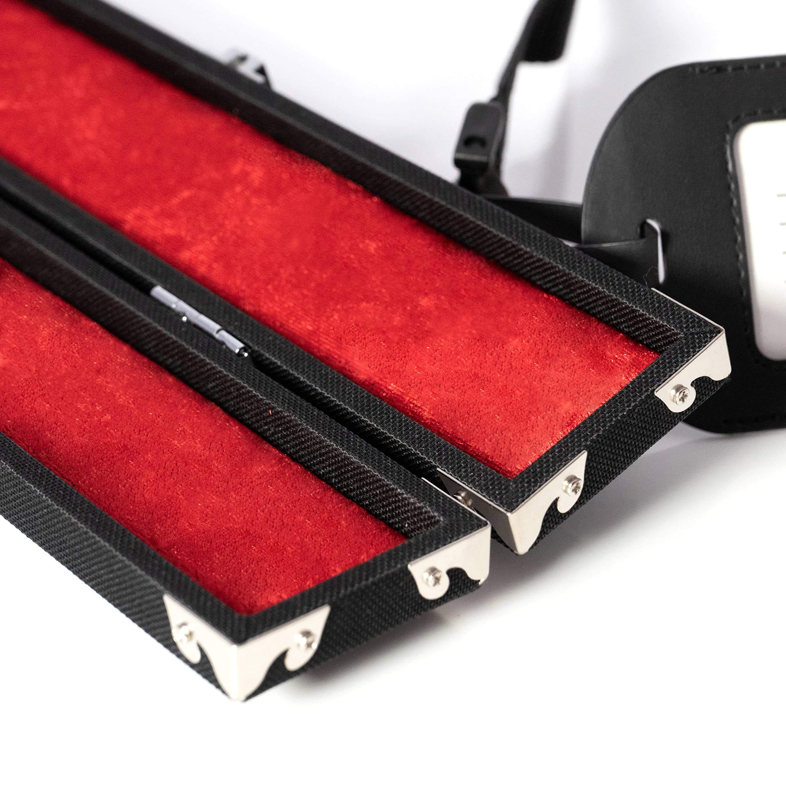 Smith & Basil Cello Bow Case - Fits One 4/4 Violin, Cello or Viola Bow - Hard Outer Shell with Premium Internal Velvet Padding - Shoulder Strap, Name Tag and Music Sheet Clip Included