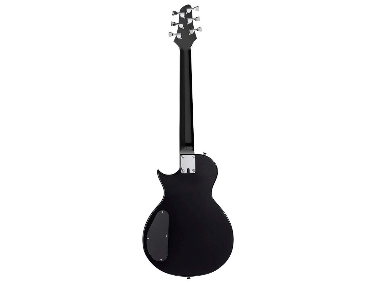 Monoprice Indo Series 6 String Poplar-Body Electric Guitar, Right, Black (625898)