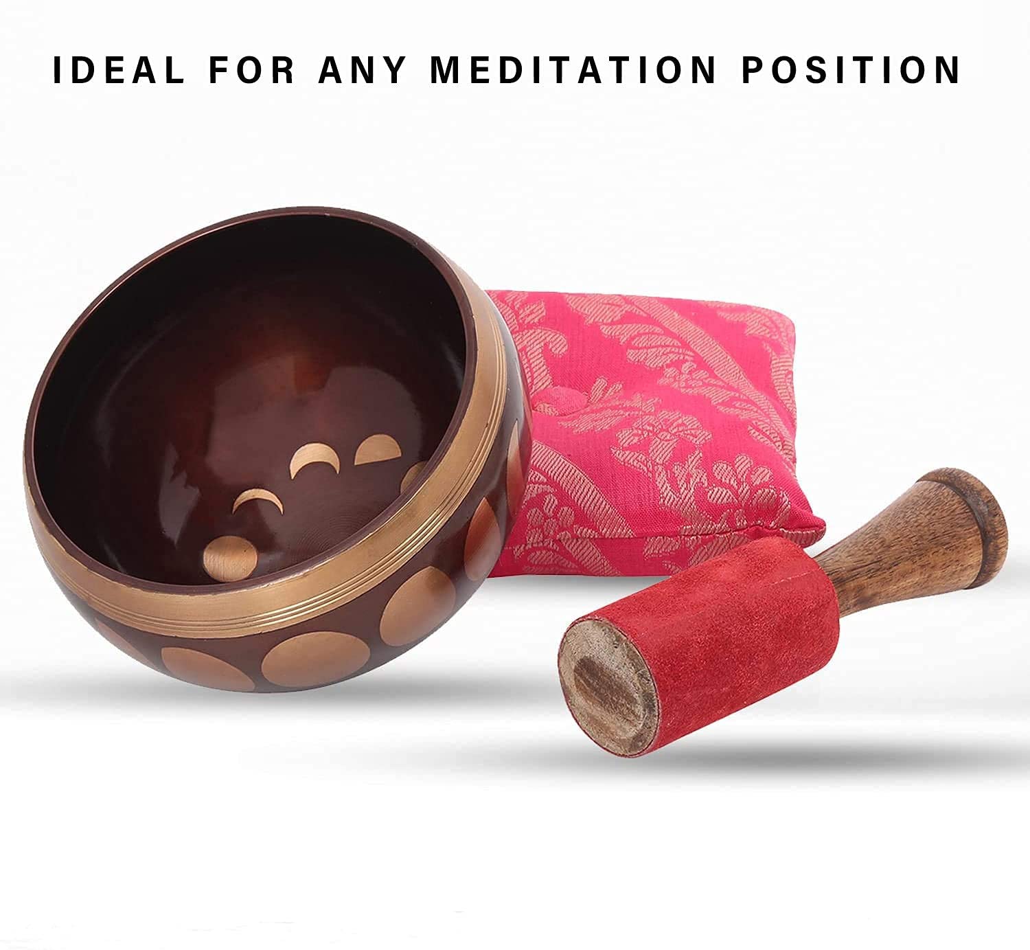 MyShape Time Tibetan Singing Bowl Set Eclipse Meditation Bowl Sun Moon Singing Bowls For Beginners With Handcrafted Gift Box - Chakra Healing, Yoga, Spiritual Healing Sound Bowl (Eclipse)