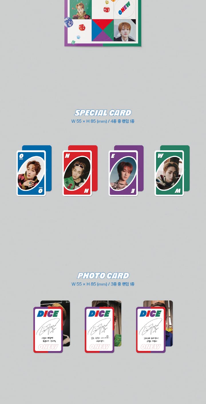 Shinee ONEW DICE 2nd Mini Album PhotoBook DICE Version CD+80p PhotoBook+1ea Sticker+1p Special PhotoCard+1p PhotoCard+Tracking Sealed