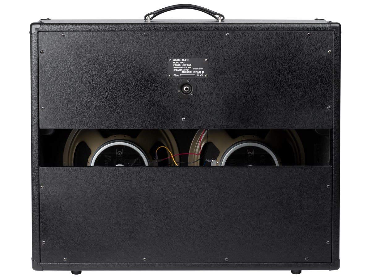 Monoprice Stage Right Series Guitar Amplifier SB 2x12 Extension Cabinet with 2X Celestion V30 Speakers (625915)