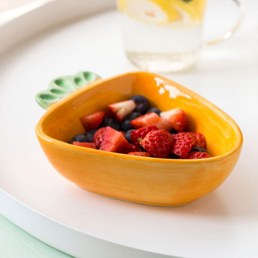 SHERCHPRY Carrot Shaped Ceramic Serving Dish Cute Cartoon Ceramic Bowls Rice Bowls Salad Bowls Soup Bowls Saucer Candy Nut Dish Easter Decorations