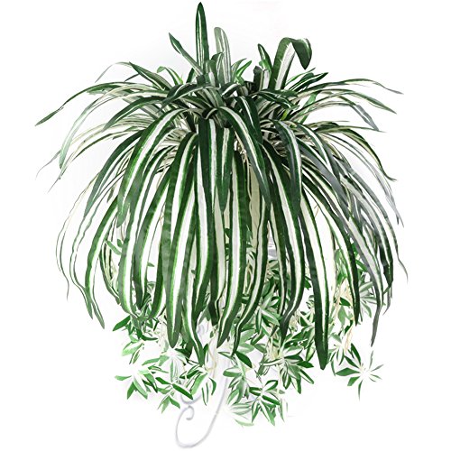 liyhh 1Pc Beauty Chlorophytum Comosum Faux Greenery Artificial Silk Spider Plant Decoration for Home Garden