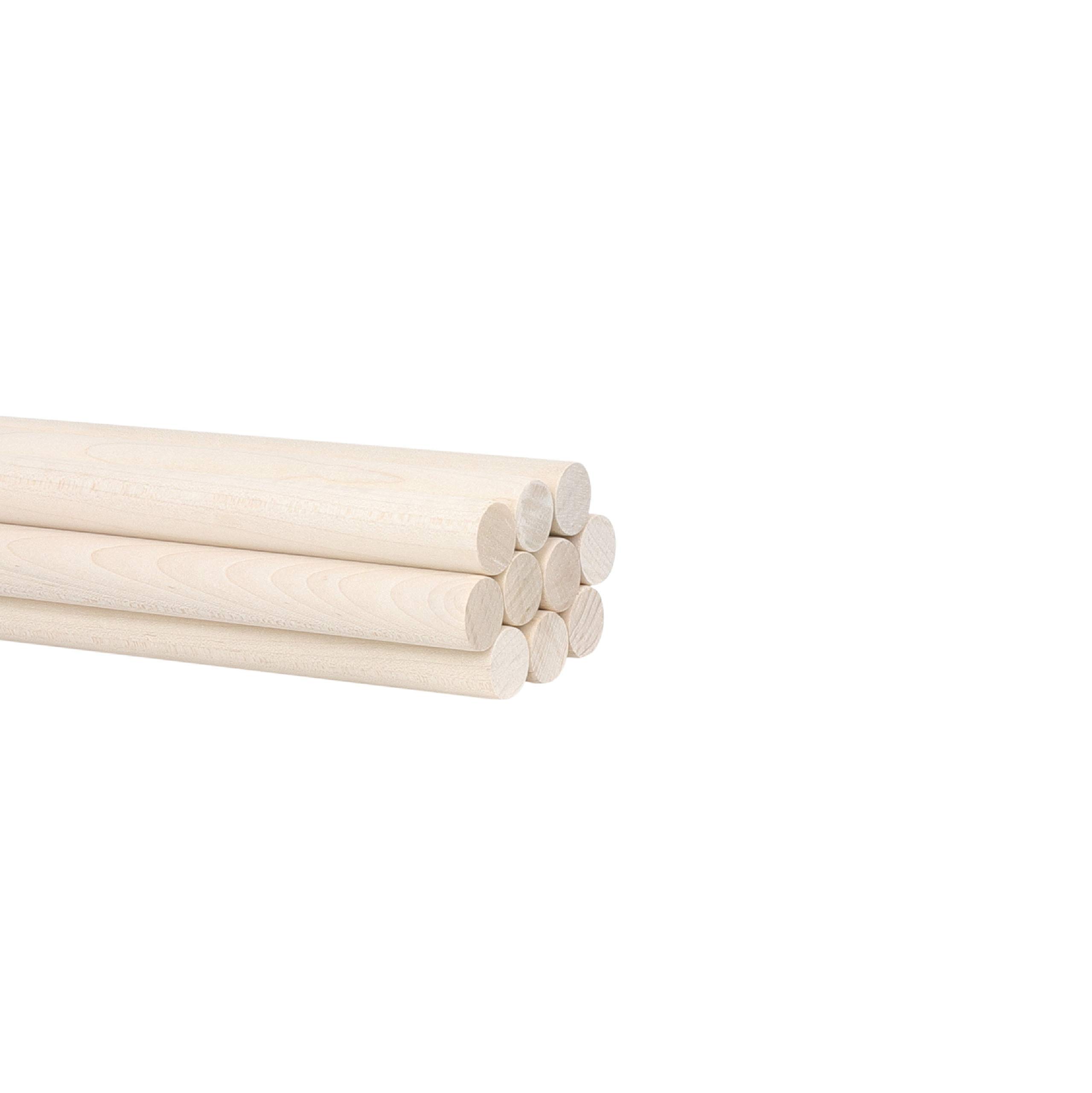 Pennsylvania Woodworks Maple Wooden Dowel Rods - Solid Hardwood Sticks for Crafting, Macrame, DIY & More - White, Unfinished Wood Dowels - Sanded Smooth, Kiln Dried - (3/4" x 12β, 10 Pack)