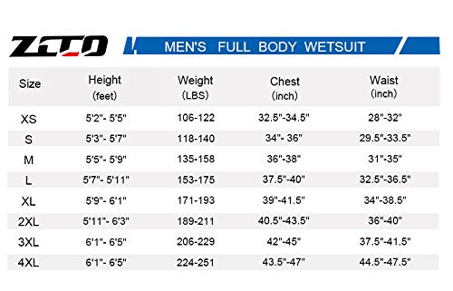 Men and Women Wetsuit 3mm Neoprene Diving Wet Suit with Front Zipper for Scuba, Surfing, Cold Water