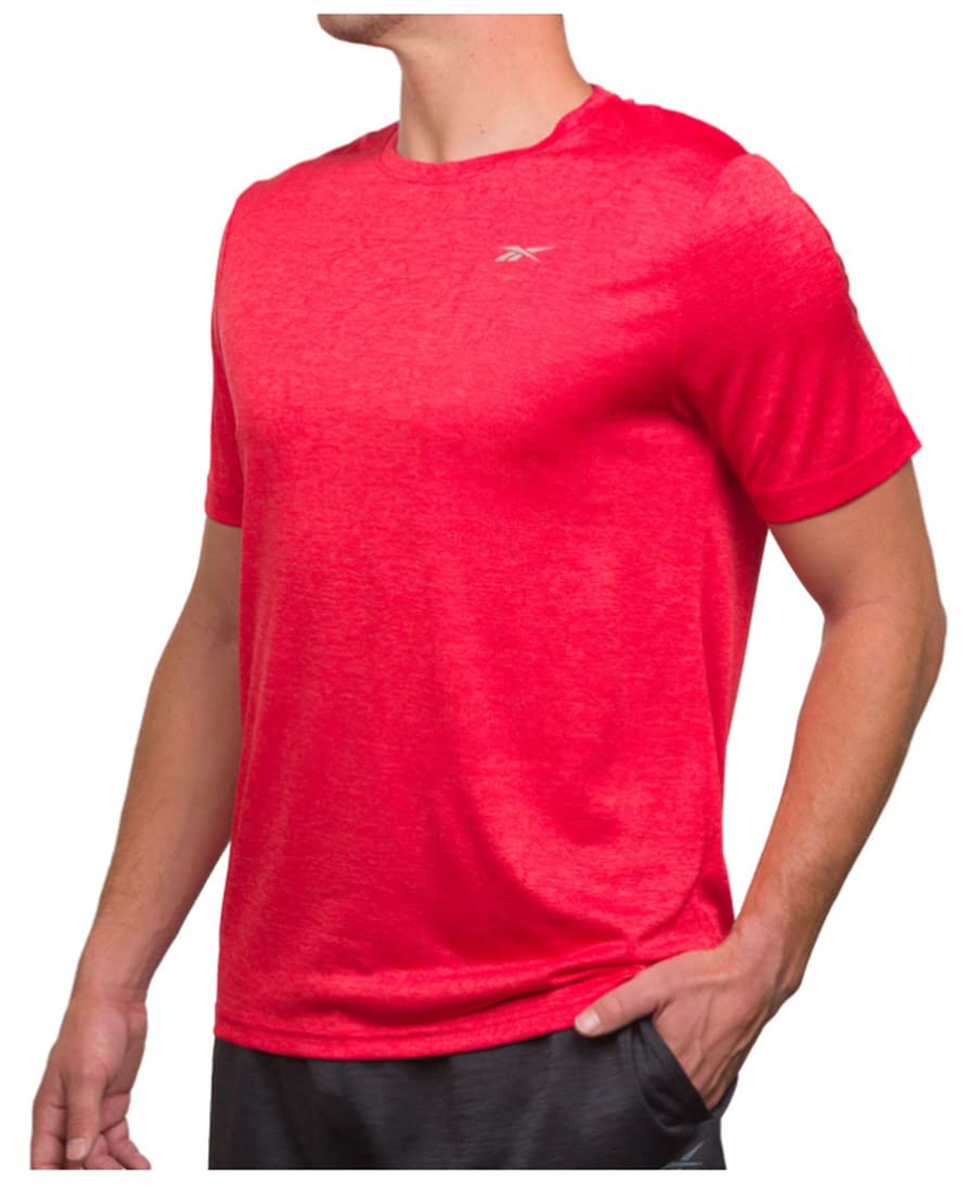 Reebok Men's Textured Active Tee (Mars Red, XX-Large)
