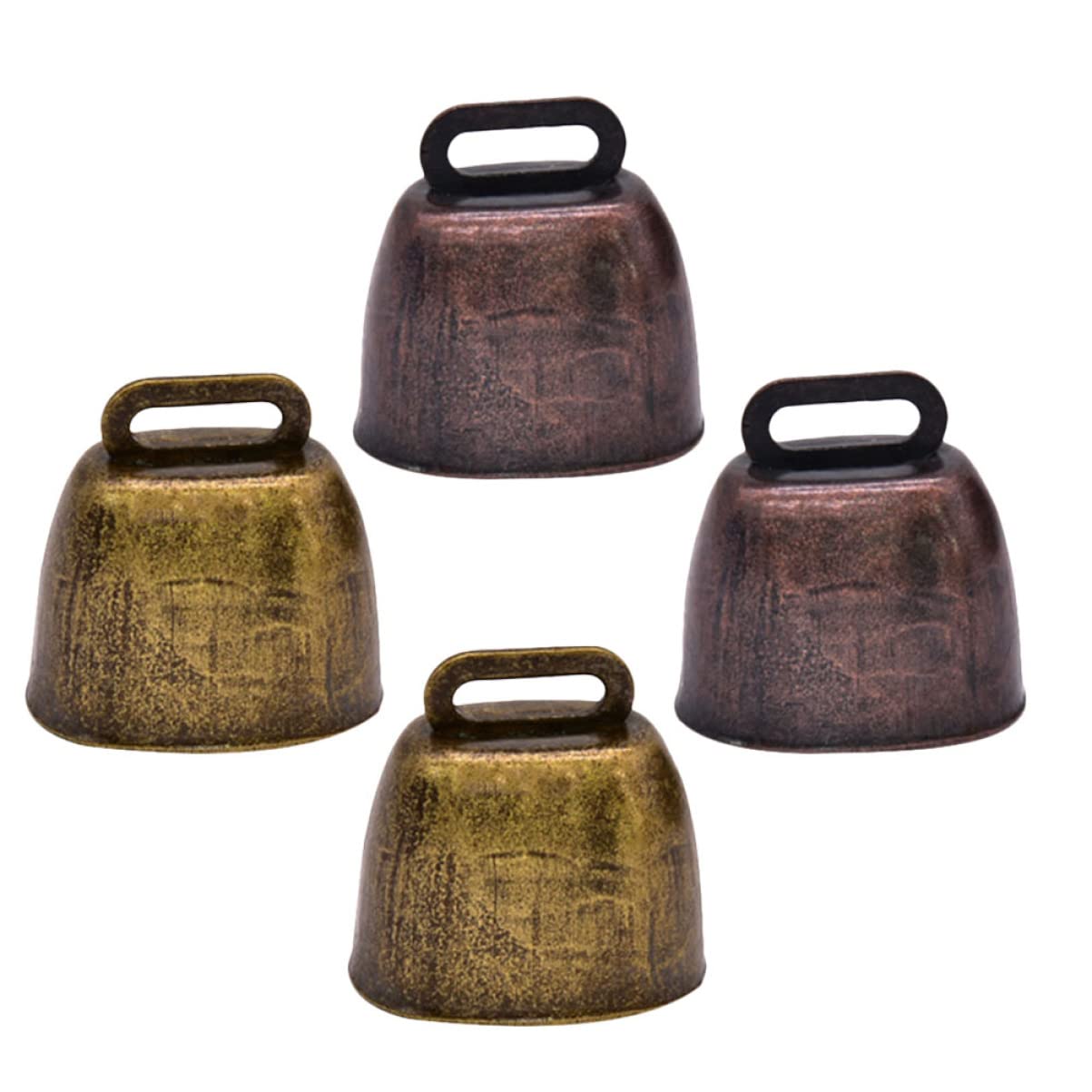 SEWACC 12 pcs Cow Horse Farm Animal Bell Cow Bell Sheep Bells Sheep Grazing Copper