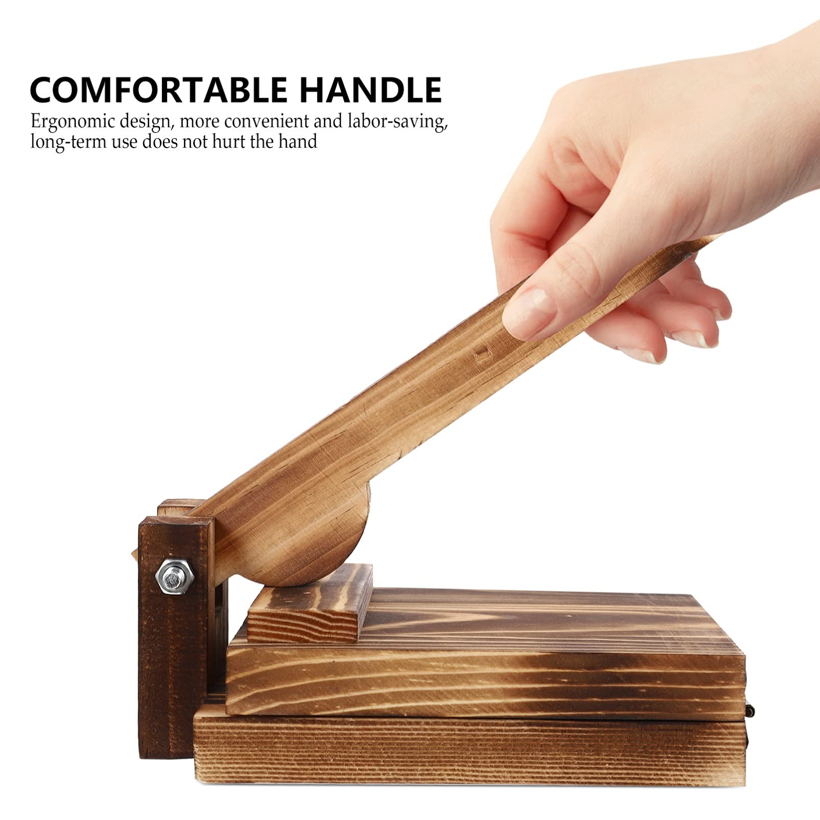 SHERCHPRY Wooden Dough Pressing Tool: Dumpling Maker Pastry Press Skin Press Tool Manual Tortilla Press Pancake Ravioli Chapati Roti Taco Corn Maker