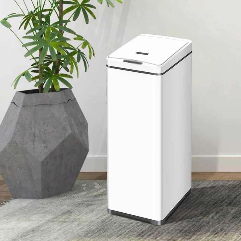 XBWEI Intelligent Induction Trash Can Large Size Commercial Home Hotel Office Lobby Airport Storage Waste Bins Smart Kitchen