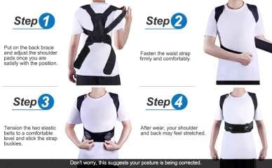SRAN Posture Corrector for Men and Women with Progress Tracking App Medium Size - Adjustable, Comfortable, Lightweight Brace - to Improve Posture, Align Spine, and Relieve Back Pain, Neck Pain, Shoulder Pain - Premium Quality Support for Office, Work, Spo