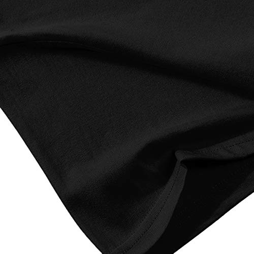 Short Sleeve Shirts for Womens Tops Casual Summer Clothes Juniors Pullover Funny Text Printed T-Shirt Tees Black