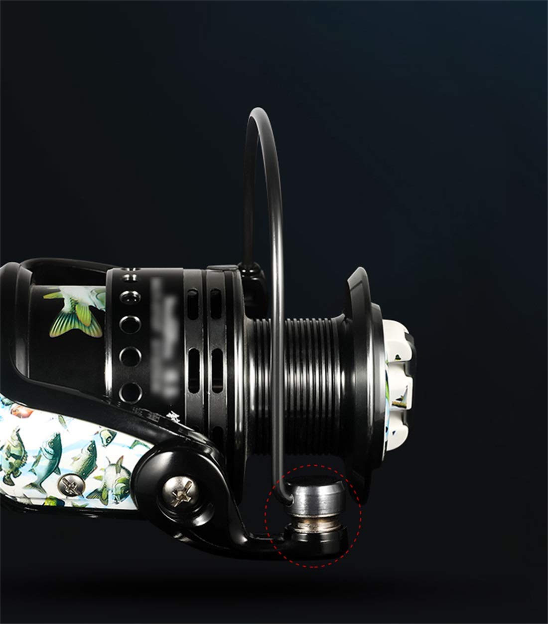LLJPYX7L Spinning Reel Super Smooth and Large Capacity, 18 Durable Stainless Steel Bearings, 5.5:1 Gear Ratio, Left/Right Interchangeable, high Performance Fishing Reel (Color : 5000)