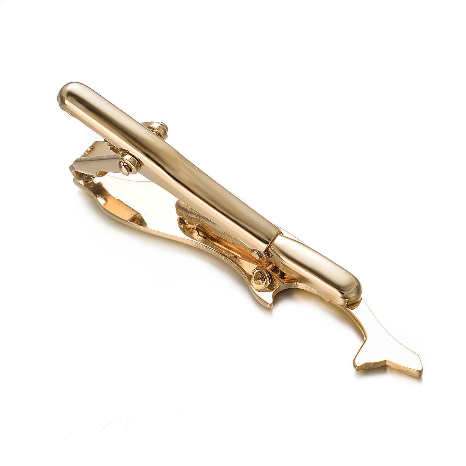 RunootPR Black Wolf Tie Clip for Men Unique 2.2" Animal Tie Bar Personailzed Jewelry Gift