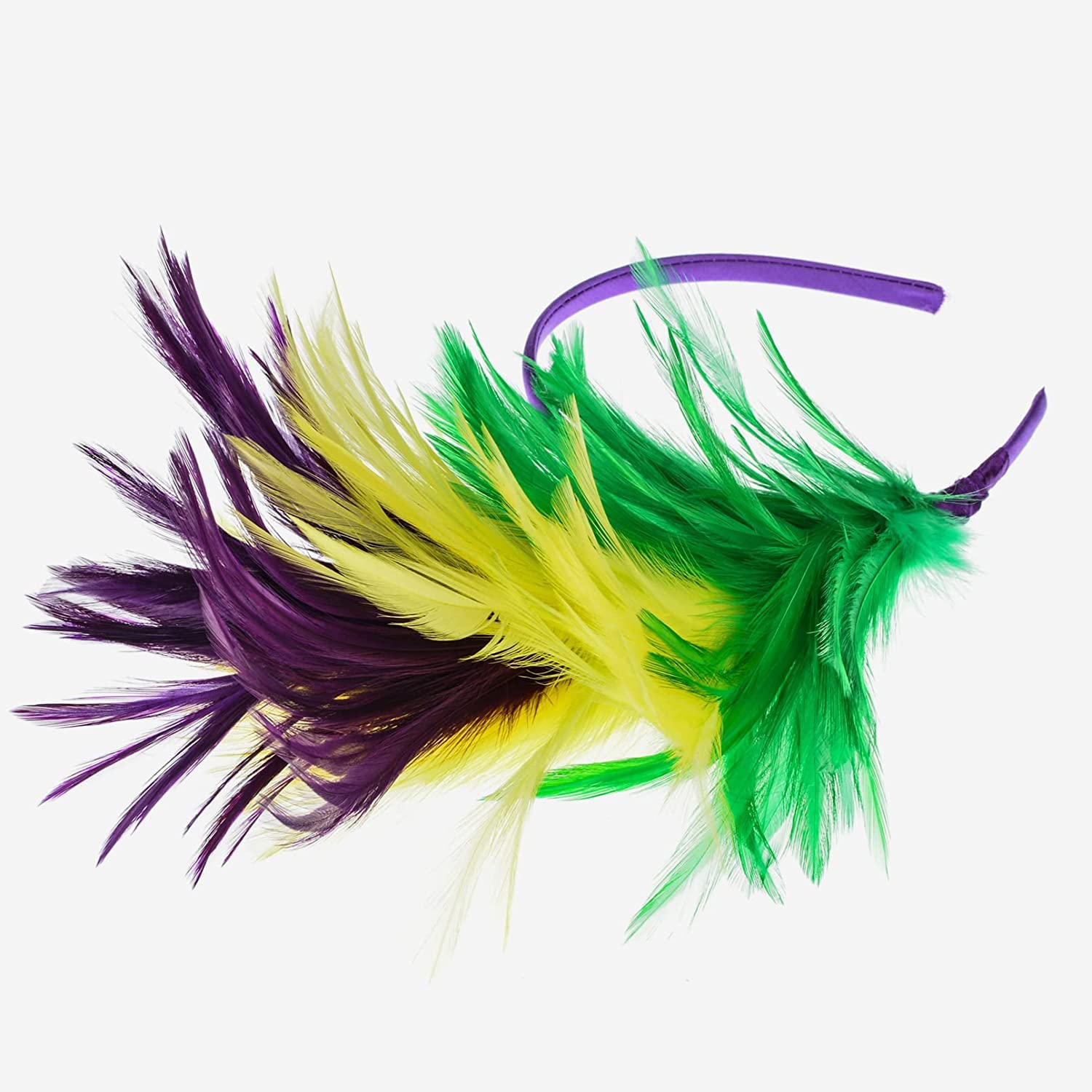 SunnyPro Rainbow Pride Accessories for Women Headband LGBTQ Gay Stuff Feather Fascinator