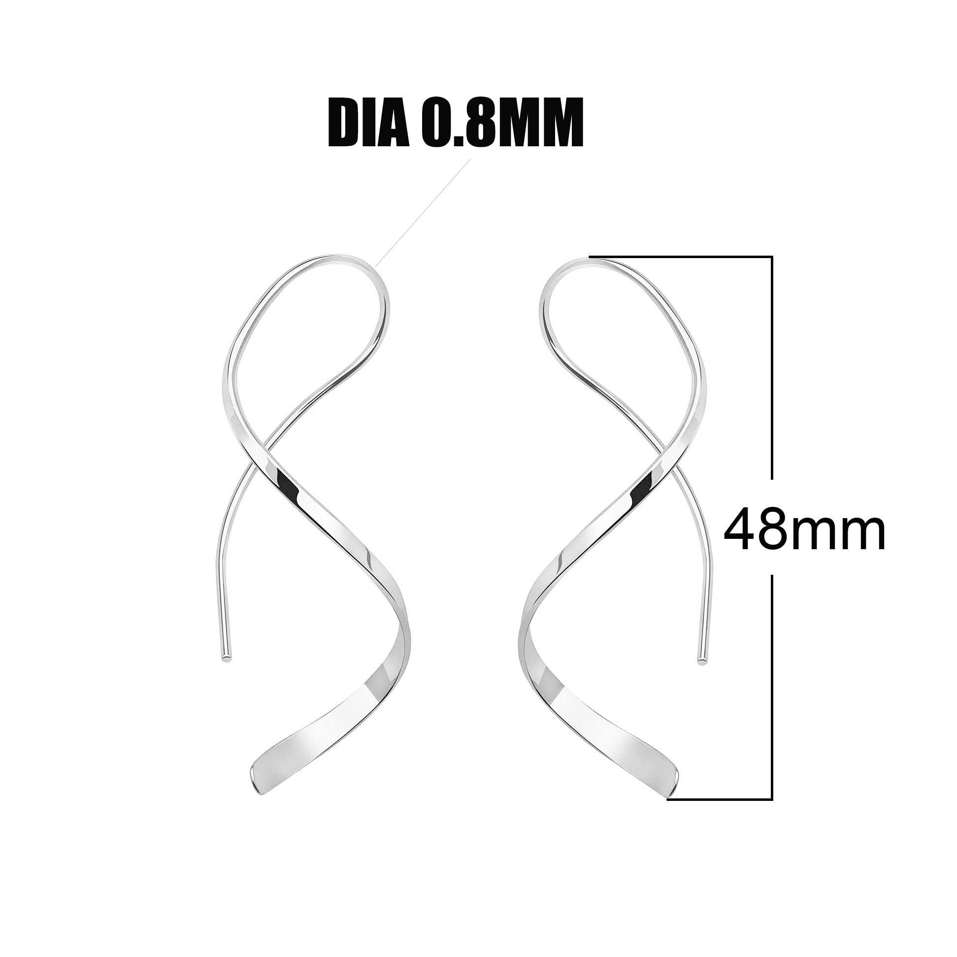 Silver Wire Chic Hoop Earrings for Women Girls