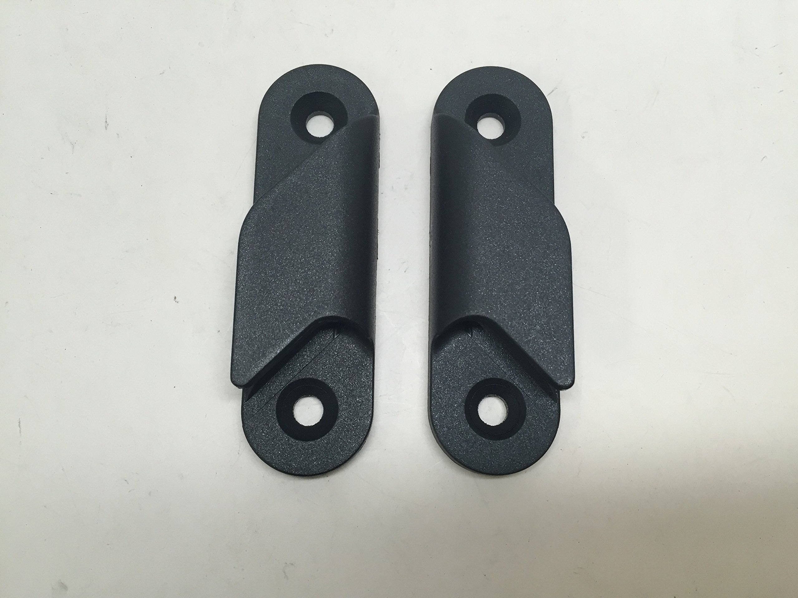 MARINE BOAT CANOE KAYAK PAIR of BLACK CLAM FINE LINE CLEATS LEFT RIGHT SIDE