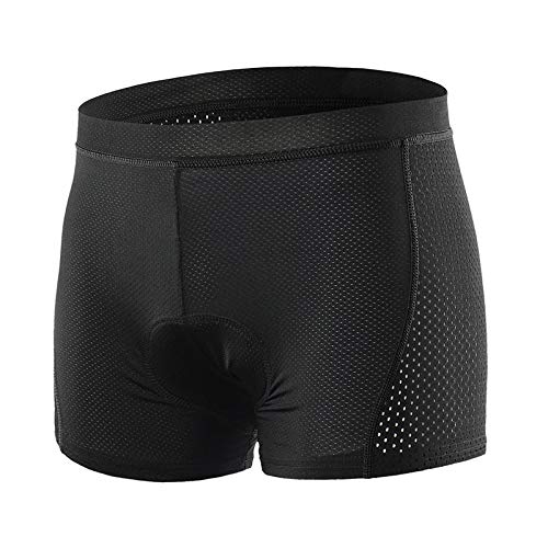 Men's Cycling Underwear Soft Mesh Gel Padded Cycling Underwear Undershorts (Red, XL)