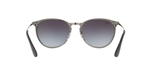 Ray-Ban RB3539 Erika Metal Sunglasses + Vision Group Accessories Bundle for unisex-adult (Metallic Grey/Light Grey Gradient Dark Grey (192/8G)