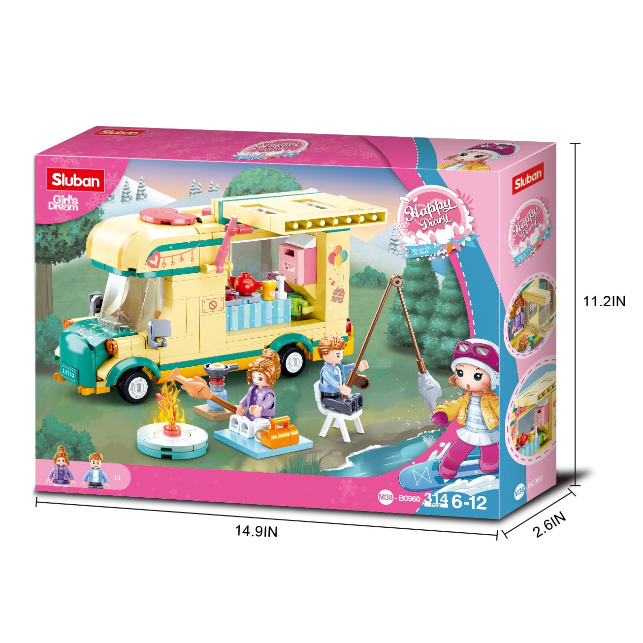Sluban Happy Diary(Winter Travel in Snow)-Caravanning(314pcs)