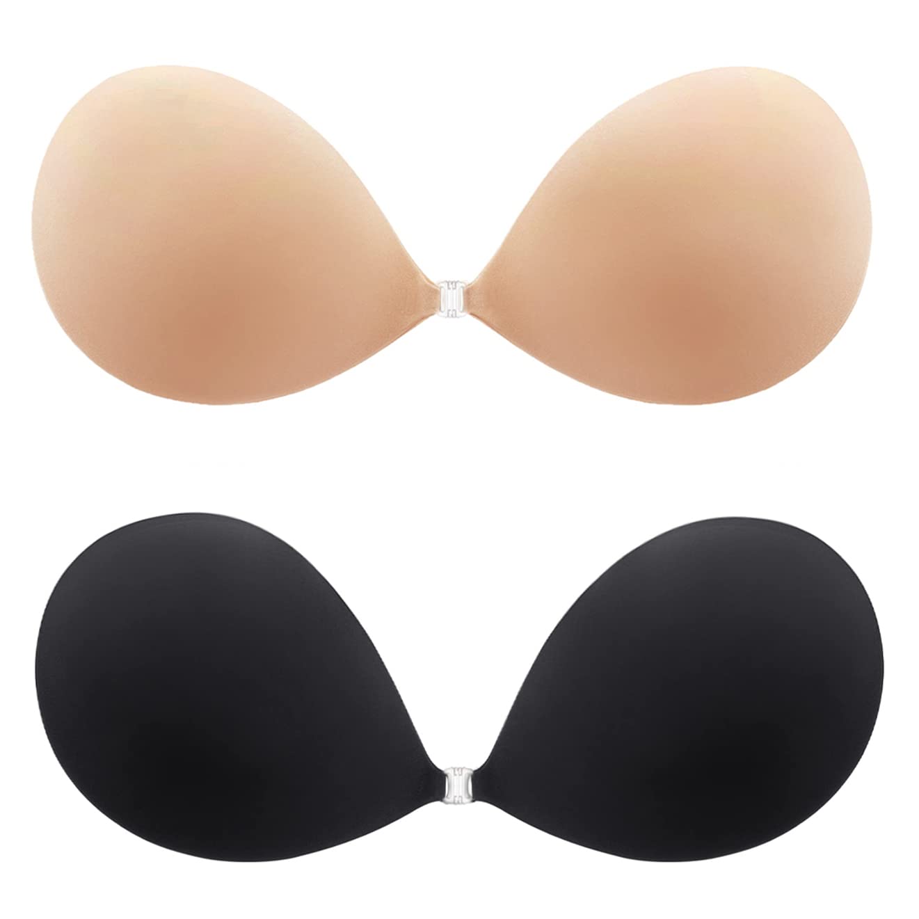 MITALOO Adhesive Bra Invisible Sticky Strapless Push up Backless Reusable Silicone Covering Nipple Bras Nude