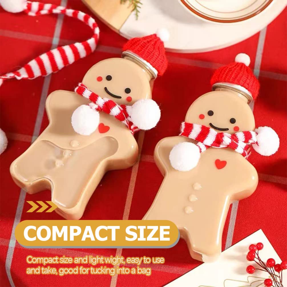 SAFIGLE Gingerbread Bottle 10pcs Christmas Drink Bottle Mini The Pet Decorations Gingerbread Water Bottle