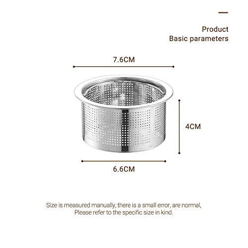 SooGree 2 Pack Sink Drain Strainer,3 inch Diameter with Handle,304 Stainless Steel Kitchen Sink Strainer,Perfect for Kitchen Sinks,Rust Free,Anti Clogging (Long Shape)