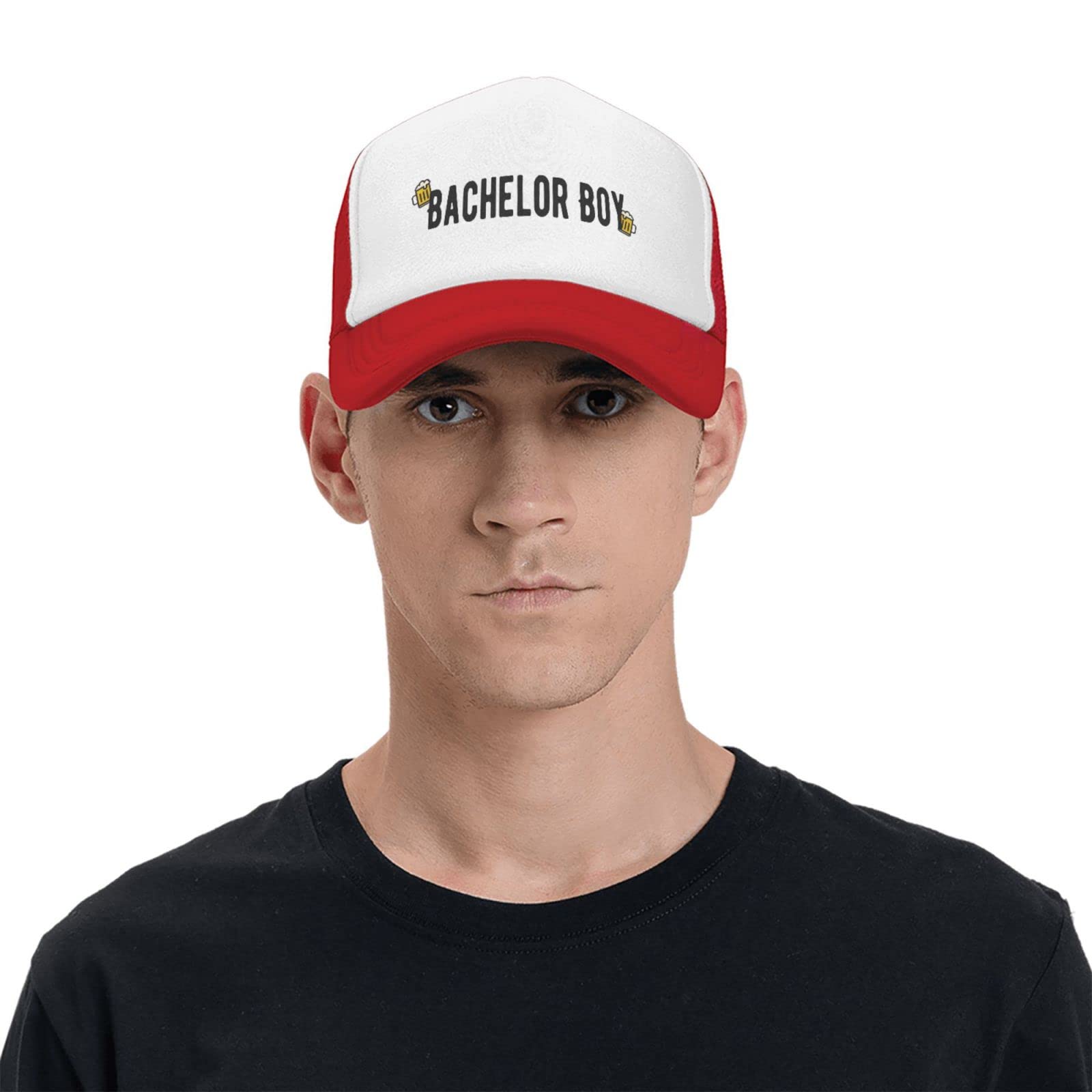 Snogisa Party Vintage Retro Style Trucker Cap Hat,Bachelor Party Ideas, Supplies, Gifts,Party Favors (Red)