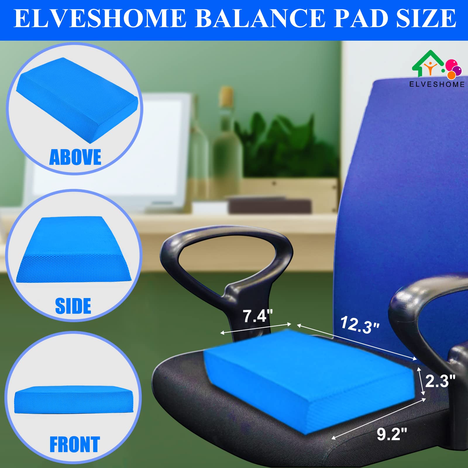 Professional Volleyball Net Outdoor Sand, Grass Volleyball Net for Backyard, Portable Beach Kid Net, Balance Board, Exercise Balance Pad, Yoga Mat Thick Non-Slip Foam Mat for Balance Exercise