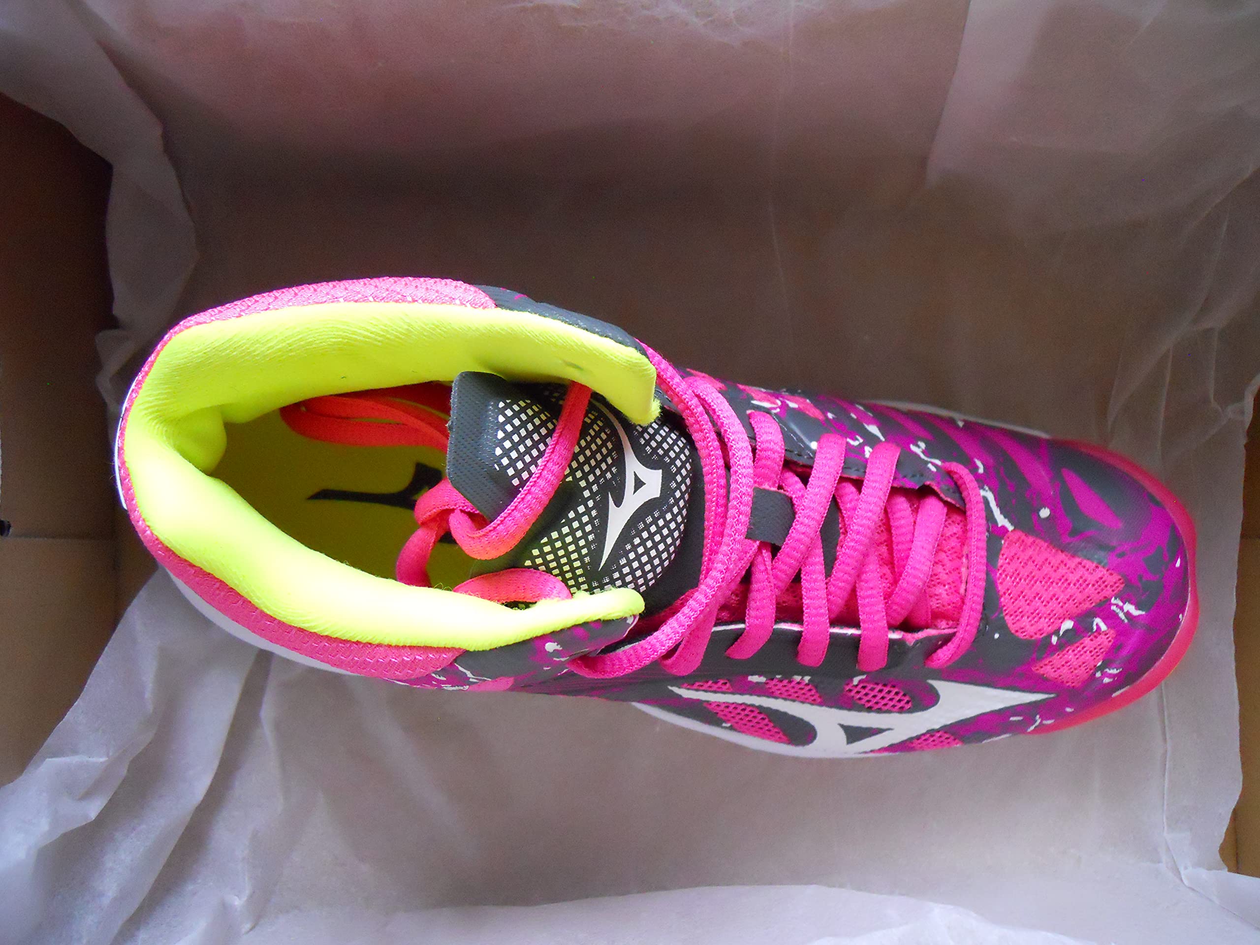 Mizuno Wave Lightning Z4 Mid Volleyball Shoes (Women's Size 6) Pink/Grey